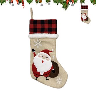 Generico Weihnachtssocken, Vintage, Winterdekoration f&uuml;r Weihnachten, Details f&uuml;r Kinder, Familie, Geschenke, Schokolade, Spielzeug, Leckereien