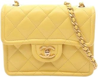 Chanel Sac bandouli&egrave;re Mini Flap Pre-owned - Femme - Pre-owned - Jaune - Taille: ONE Size