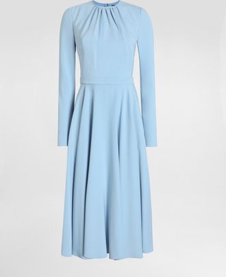 Dolce & Gabbana Structured Cady Dress - Frau Kleider Azure Viskose 40