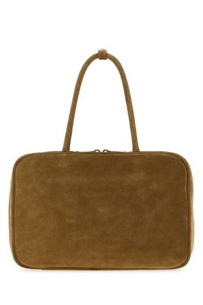 Miu Miu Embossed Logo Calfleather Shoulder Bag - Brown