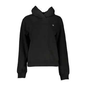 Calvin Klein Femme, Sweatshirts et sweats &agrave; capuche, Noir, Taille: 42 FR Sweat &agrave; Capuche Manches Longues avec Logo