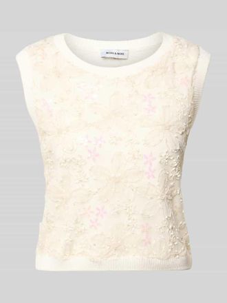 More & More Strickshirt mit Rundhalsausschnitt