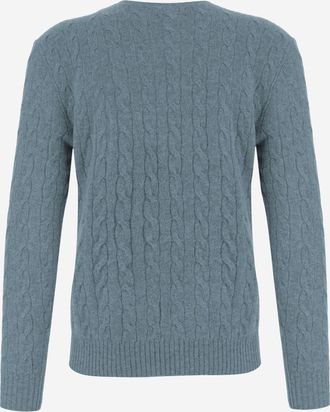 Polo Ralph Lauren Cable-Knit Wool-Cashmere Sweater - Gray