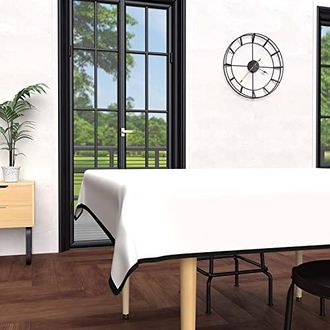 Soleil d'Ocre Boheme Nappe Rectangle Anti-tâches en Microfibre lavée 160x270 cm Blanc