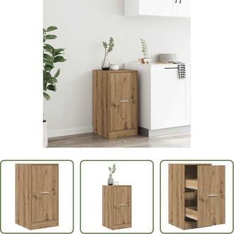 vidaXL vidaXL Schrank f&uuml;r K&uuml;che - Apothekerschrank Artisan-Eiche 40x41x77,5 cm Holzwerkstoff