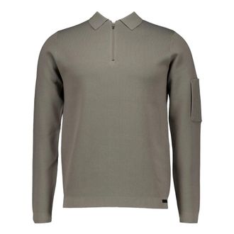 Genti Polo Zip LS - - Sweatshirts & Hoodies - Herren - Gr&uuml;n - S