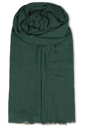 Malito more than fashion malito - &Eacute;charpe tendance pour femme en viscose - &Eacute;charpe l&eacute;g&egrave;re - Couleur unie - Foulard fin - Doux et respirant - S604, vert for&ecirc;t, 180 x 90
