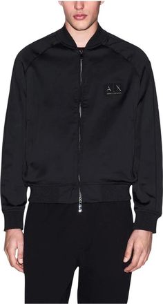 A|X Armani Exchange Homme, Vestes, Noir, Taille: XL Blazer &agrave; Manches Longues et Fermeture &Eacute;clair