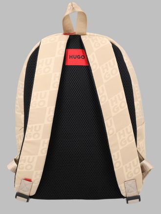 HUGO BOSS Quilted Logo Backpack - Beige