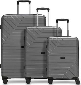 Redolz Hartschalen Koffer-Set 3-teilig | aus hochwertigem, leichtem Polypropylen Material | 4 Doppelrollen & TSA-Schloss f&uuml;r Damen & Herren (Essentials 05)