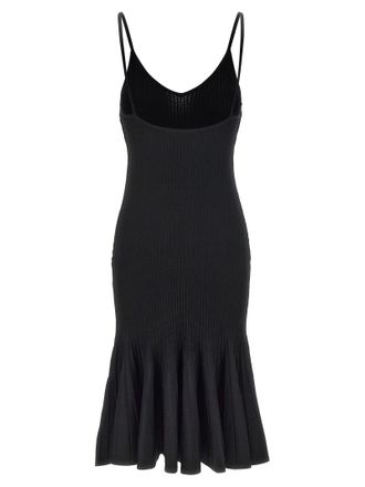 Khaite Womens Black Viscose Midi Dress
