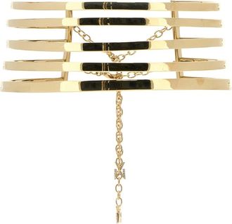 Amina Muaddi Femme, Accessoires, Jaune, Taille: ONE Size Angelica Stacked Choker