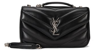 Saint Laurent Womens Shoulder Bag Loulou Black Leather Lambskin