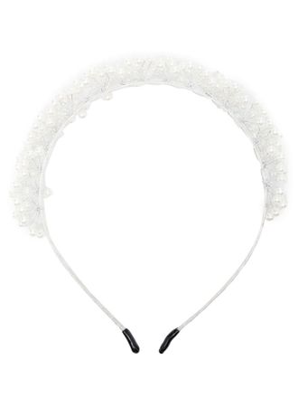 Atu Body Couture serre-t&ecirc;te &agrave; perles artificielles - Blanc