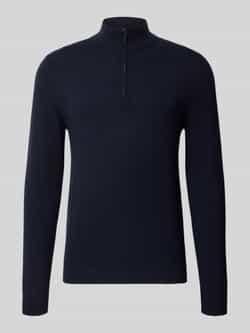 Profuomo Regular Fit Strickpullover aus reinem Kaschmir mit Troyer-Kragen