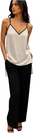 Simona Corsellini Femme, Tops, Beige, Taille: 38 FR Top a Bretelle Sottili