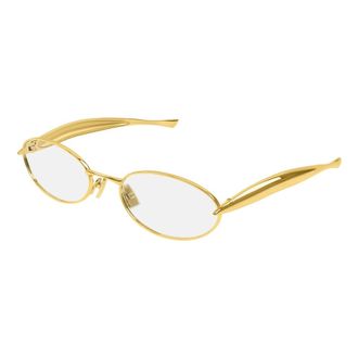 Bottega Veneta Lunettes de soleil ovales - unisex - Accessoires - Jaune - Taille: 57 MM