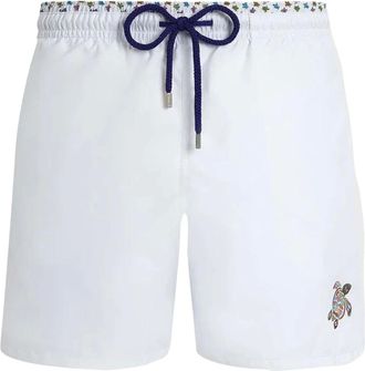 Vilebrequin Homme, Maillots de bain, Blanc, Taille: S Micro Ronde des Tortues Two-Tone Swim Shorts