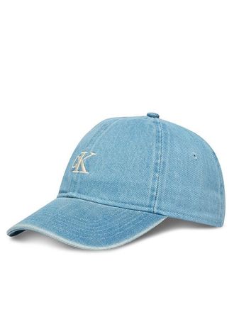 Calvin Klein Cap Monogram Embroidery Denim Cap LV04G5003G Blau