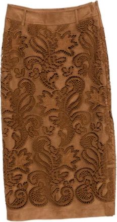 Ermanno Scervino Femme, Jupes, Brun, Taille: 38 FR Lunga Midi Skirt