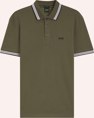 HUGO BOSS Piqu&eacute;-Poloshirt Paddy Curved Regular Fit gruen