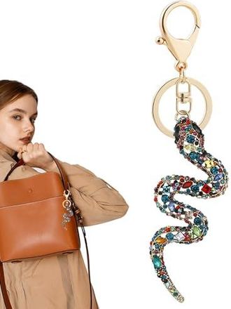 Generico Chiechine SNAKE - PENDANTS D&Eacute;CORATIFS POUR CL&Eacute; - CHANNO POUR DE SNAKE SPINATEUR CLASSE COULEUR CHIECHAIN REINSTONE COULEUR POUR TAMI, RACKPACK, SUR LE