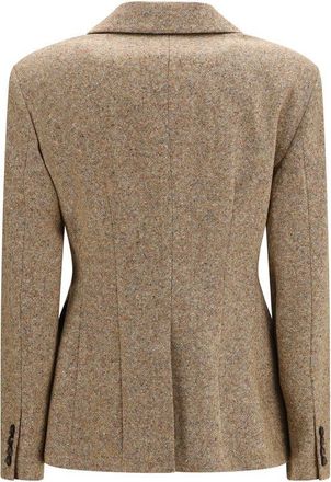 Brunello Cucinelli Virgin Wool Donegal Blazer - Beige