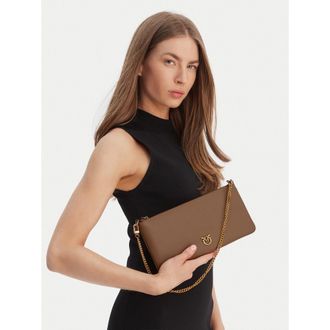 Pinko Handtasche PINKO Horizontal Flat AI 24-25- PCPL 102747 A0F1 Braun