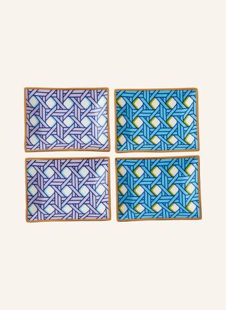 Jonathan Adler Jonathan Adler 4er-Set Schalen Basketweave blau