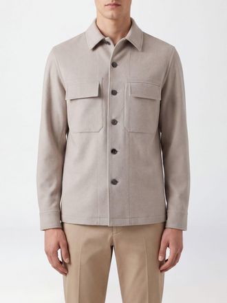 Ermenegildo Zegna Hemdjacke aus reinem Kaschmir mit aufgesetzten Taschen und klassischem Kragen von