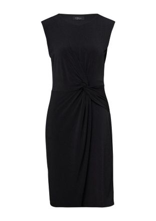 s.Oliver Minikleid Kleid &Auml;rmelloses Jersey-Kleid mit Knoten-Detail und Leo-Print