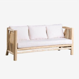 Sklum Sklum - 3-Sitzer Sofa aus Teakholz Narel Braun Natur