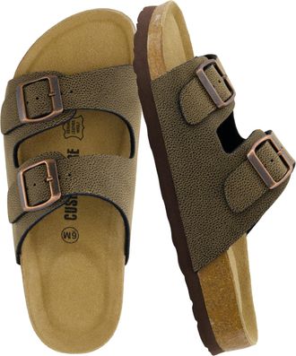 Cushionaire Lane Sandale mit Korkfußbett und +Comfort, Damen, Braun, Rugged, 39 EU