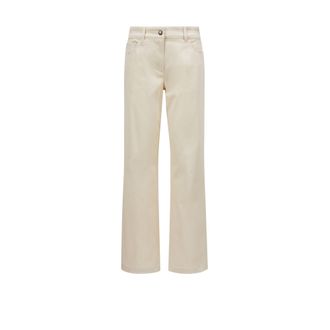 Moncler Cotton Gabardine Straight Leg Trousers