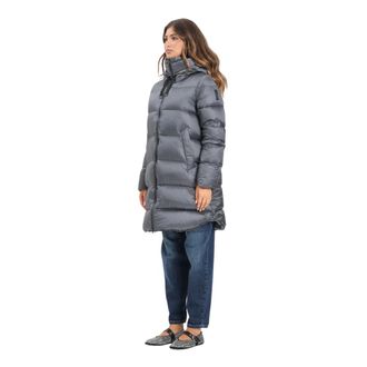 Bomboogie Femme, Manteaux, Gris, Taille: 44 FR Long manteau gris en duvet pour femme