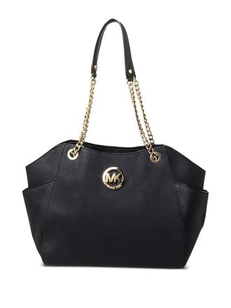 Michael Kors sac port&eacute; &eacute;paule Jet Set en cuir - Noir