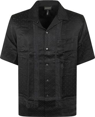 Emporio Armani Homme, Chemises, Noir, Taille: L Chemise Paisley Fantaisie