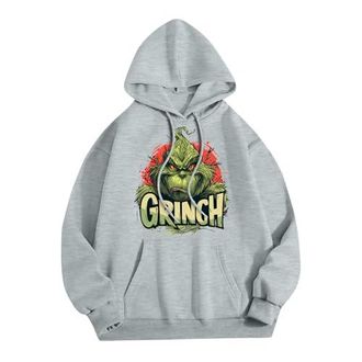 Generic Le Grinch Sweat A Capuche Femme Femmes Oversize Costume Sweatshirts Deguisement Christmas Adulte Sweet Pulls Pilou Noël The Plaid Moche 2025 Pull Vête