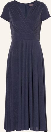 Vera Mont Jerseykleid In Wickeloptik Mit Glitzergarn blau