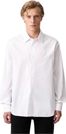 Lacoste Chemise en coton textur&eacute; - Homme - Chemises - Blanc - Taille: L