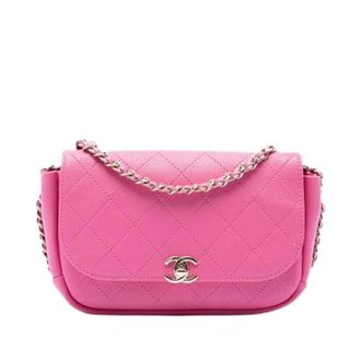 Chanel Sac bandouli&egrave;re vintage Chanel doccasion - Femme - Pre-owned - Rose - Taille: ONE Size