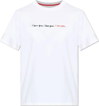 Kate Spade New York Femme, Tops, Blanc, Taille: 42 FR I Love You Tee