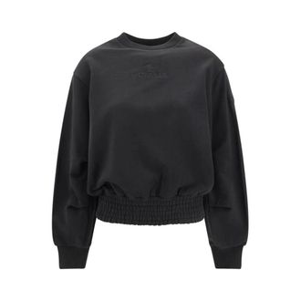 Moncler Femme, Sweatshirts et sweats &agrave; capuche, Noir, Taille: 38 FR Sweat &agrave; col rond c&ocirc;tel&eacute;