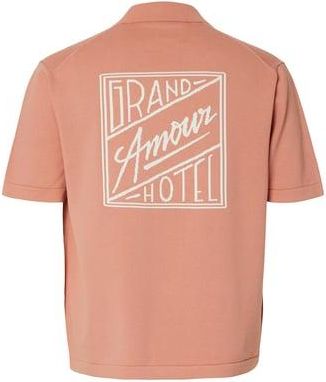Selected Chemise manches courte brod&eacute;e en coton