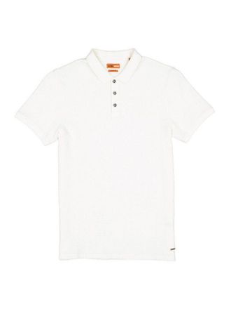Emilio Adani Poloshirt Herren Poloshirt mit strukturierter Warenoberfl&auml;che, Reinweiss