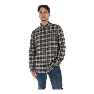 Timberland Chemise droite en coton &agrave; carreaux - Homme - Chemises - Noir - Taille: XL