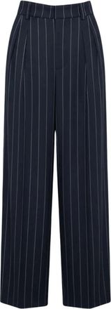 Rossi Rossi, Femme, Pantalons, Bleu, Taille: 38 FR Carter Striped Linen Pantalons