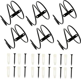 Cabilock 6 St&uuml;ck Wandmontiertes Weinregal Aus Metall Kreative Flasche Halterung F&uuml;r Weinflaschen Robust Und Platzsparend F&uuml;r Zuhause Bar Und Restaurant