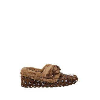 Strategia Femme, Chaussures, Brun, Taille: 37 EU Mocassins Revue en Velours