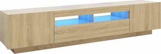 vidaXL Mobile Porta Tv Con Luci Led Rovere Sonoma 200x35x40 Cm - Vidaxl